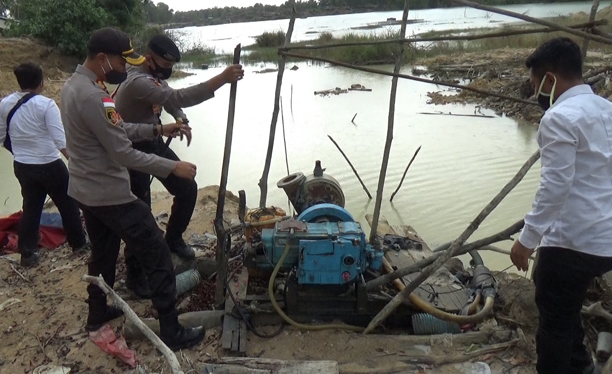 Meresahkan, Tim Gabungan Hentikan Aktivitas Tambang Pasir Ilegal Di Bintan - mejaredaksi