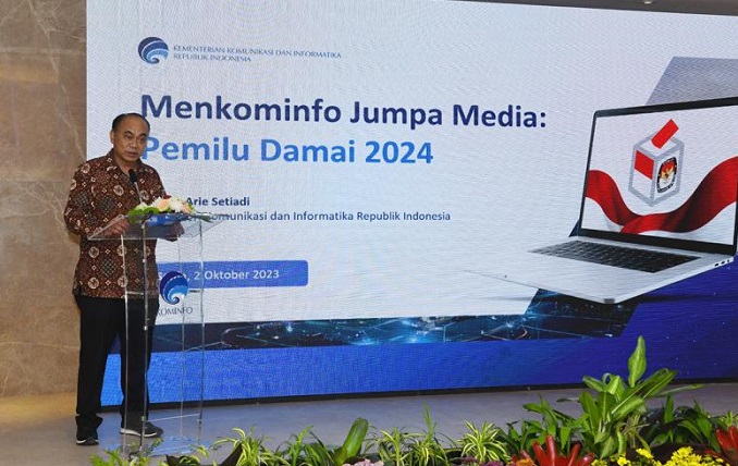 Menteri Budi Arie Ajak Jurnalis Kolaborasi Ciptakan Pemilu 2024 Damai - Meja Redaksi